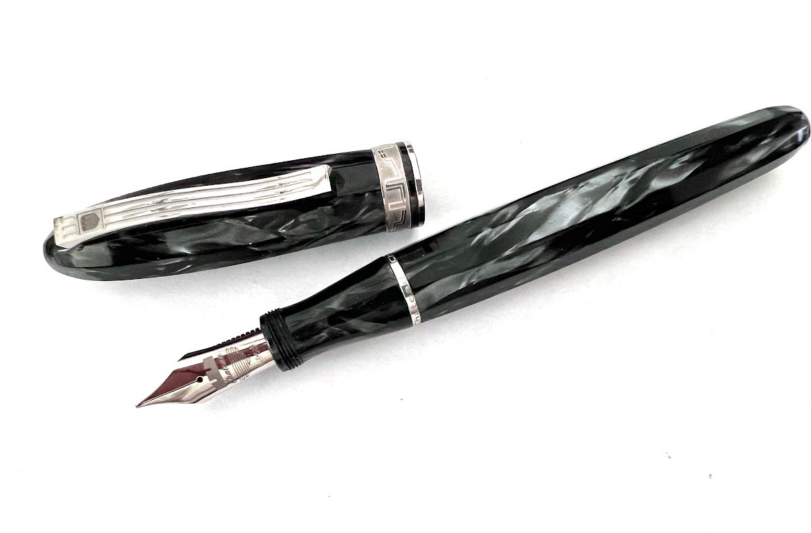 ASC Chateau Monarch Omas Smoke Grey Celluloid Limited Edition Fountain Pen