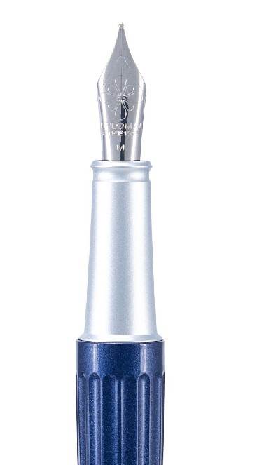 Diplomat Aero Midnight Blue Steel Nib Fountain Pen