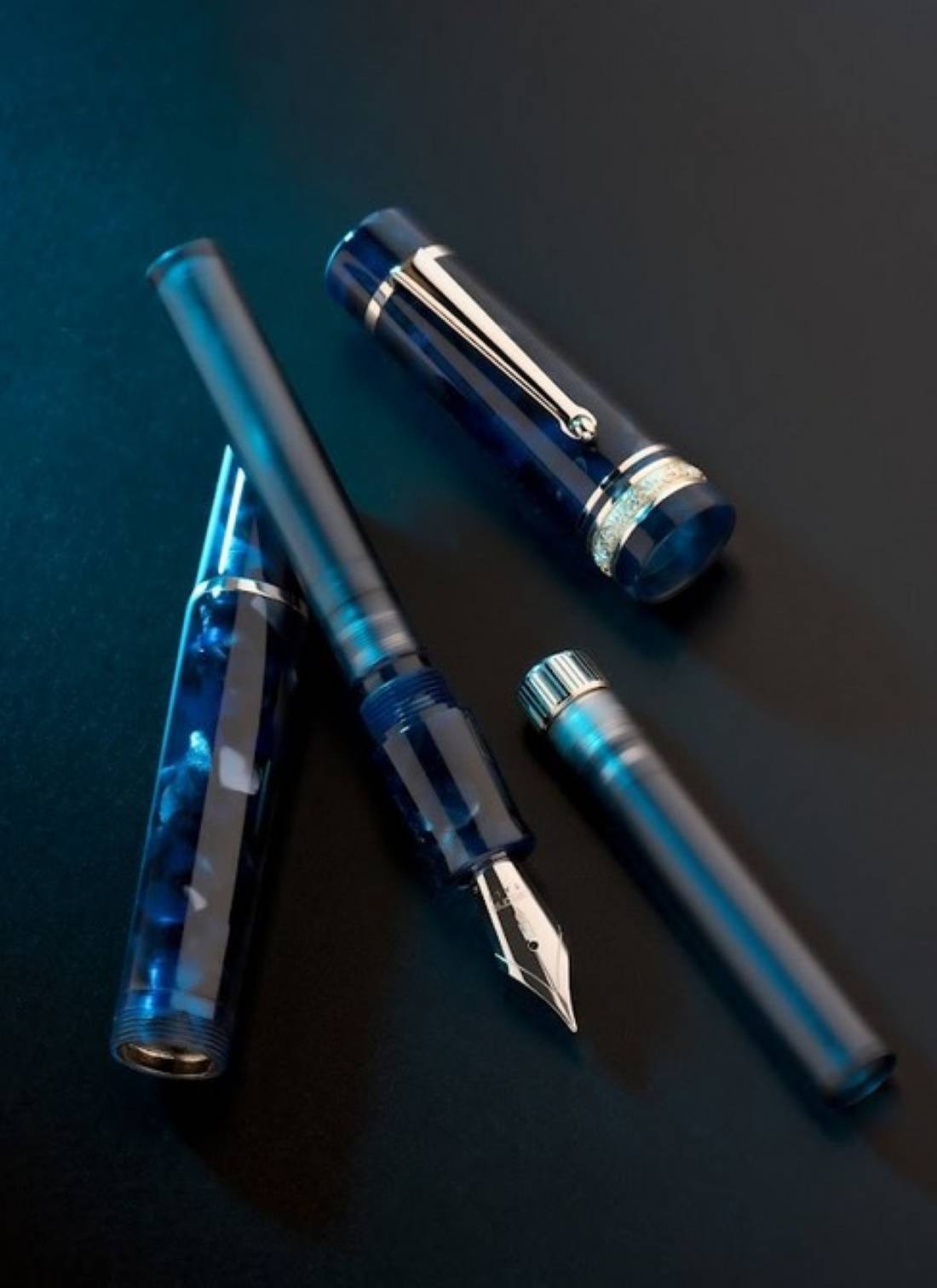 Delta Delta Reservoir 2.0 Blue Grey Mother of Perl Fountain Pen SALE