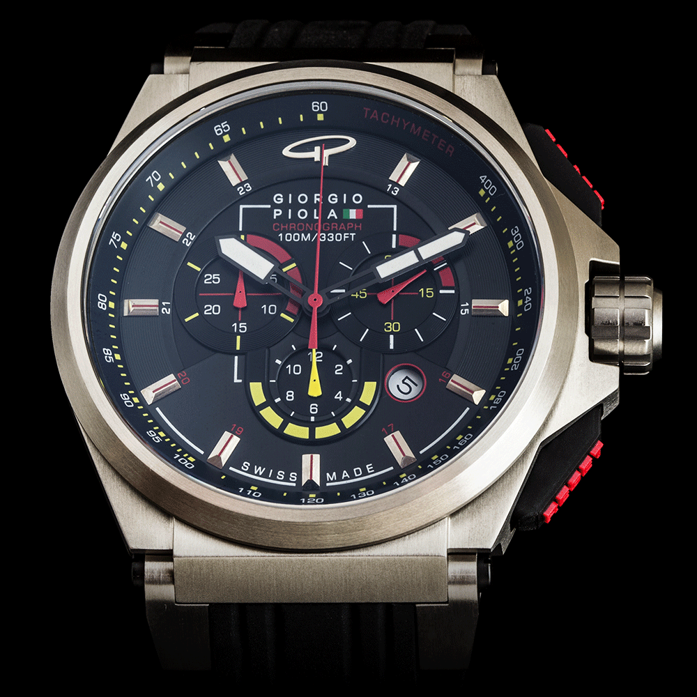 Giorgio Piola Watch STRAT-3 - BLACK LTD SPORT CHRONO WATCH