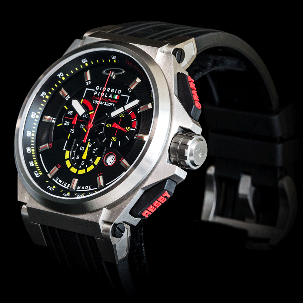 Giorgio Piola Watch STRAT-3 - BLACK LTD SPORT CHRONO WATCH