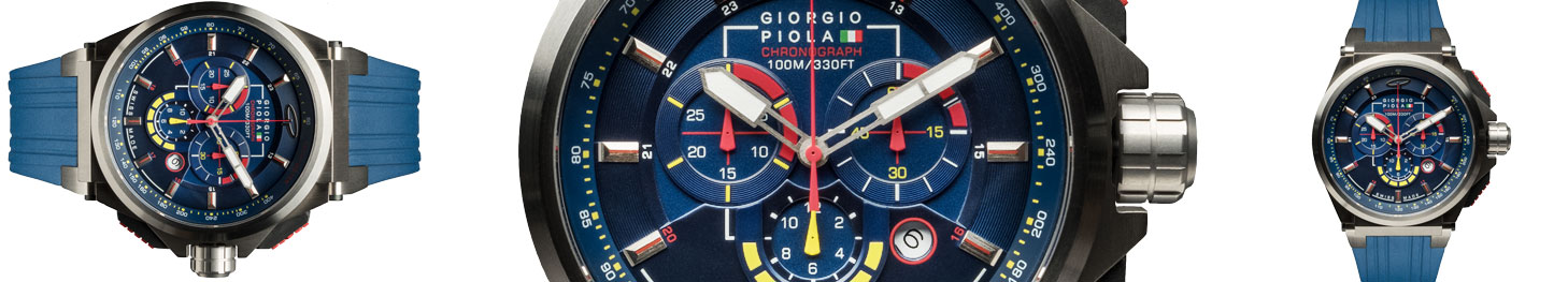 Giorgio Piola Watch STRAT-3 - BLUE LTD SPORT CHRONO WATCH