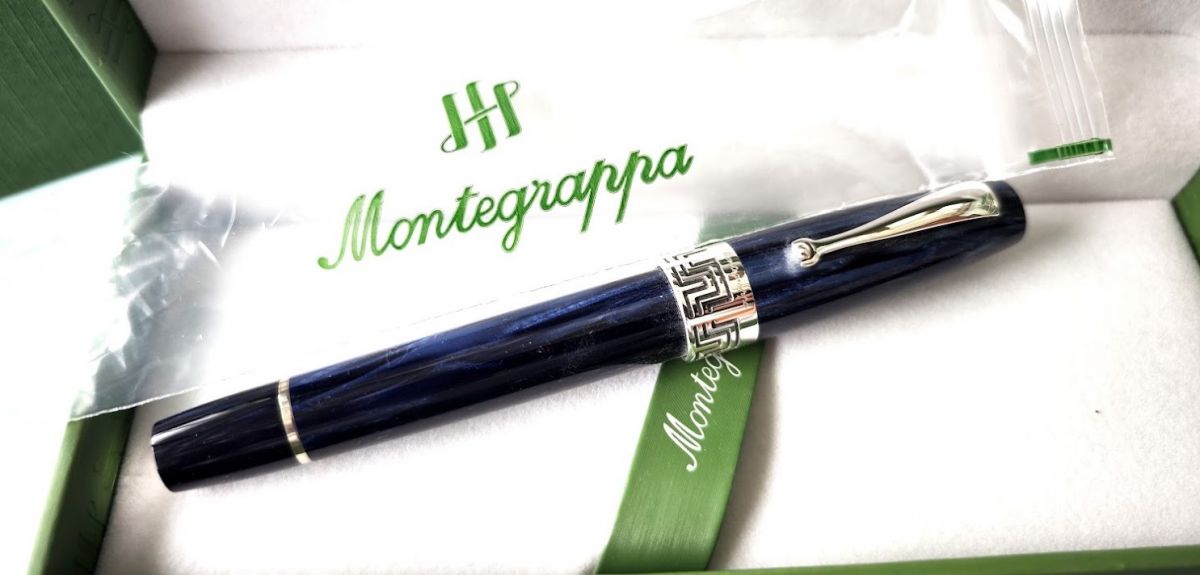 Montegrappa 1930 Extra Celluloid Dove of Peace Dark Blue Ltd Ed ...