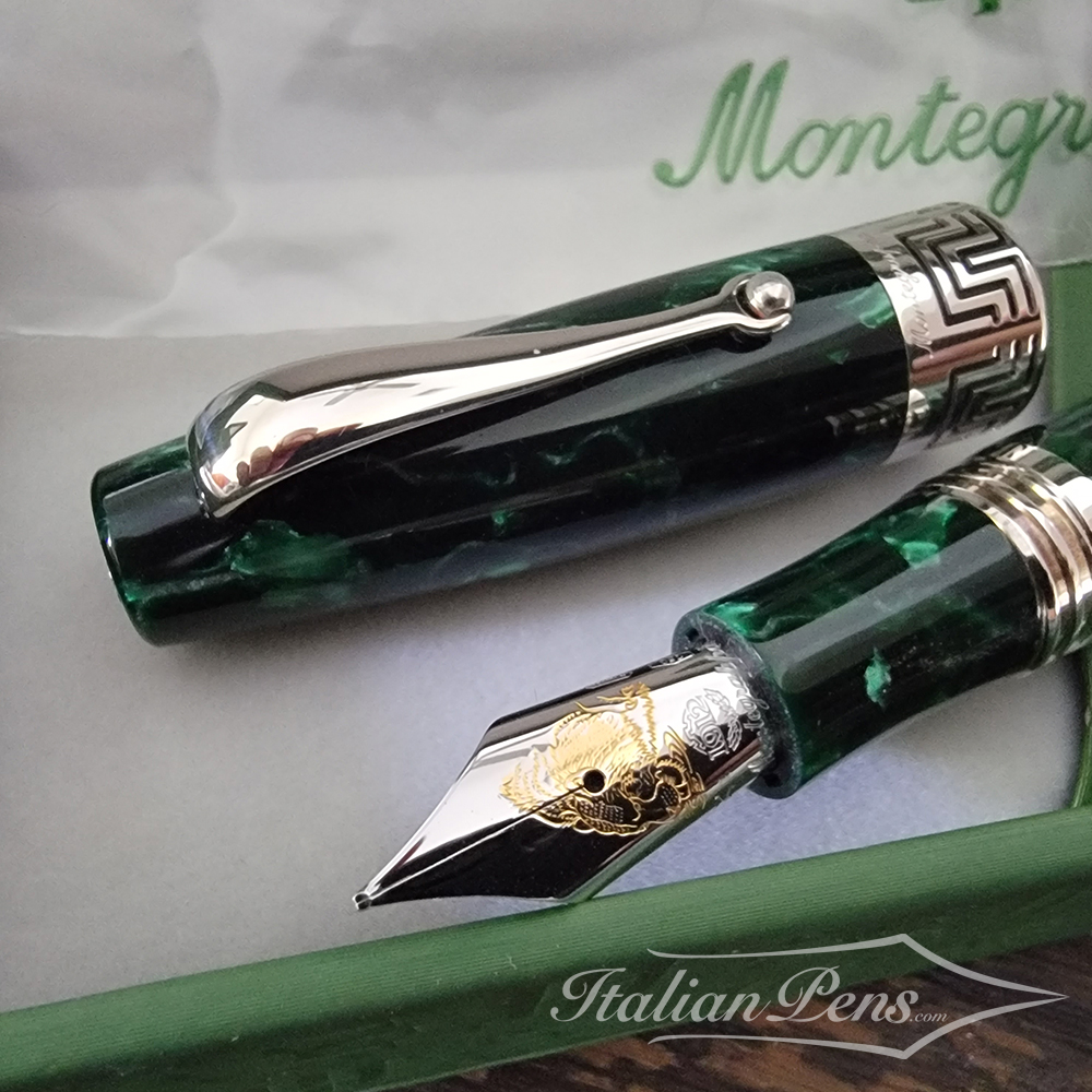 Montegrappa Extra Animalia Malachite Celluloid Fountain Pen