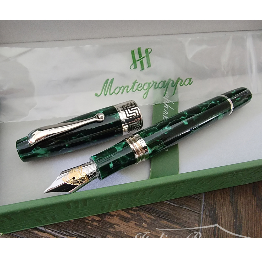 Montegrappa Extra Animalia Malachite Celluloid Fountain Pen