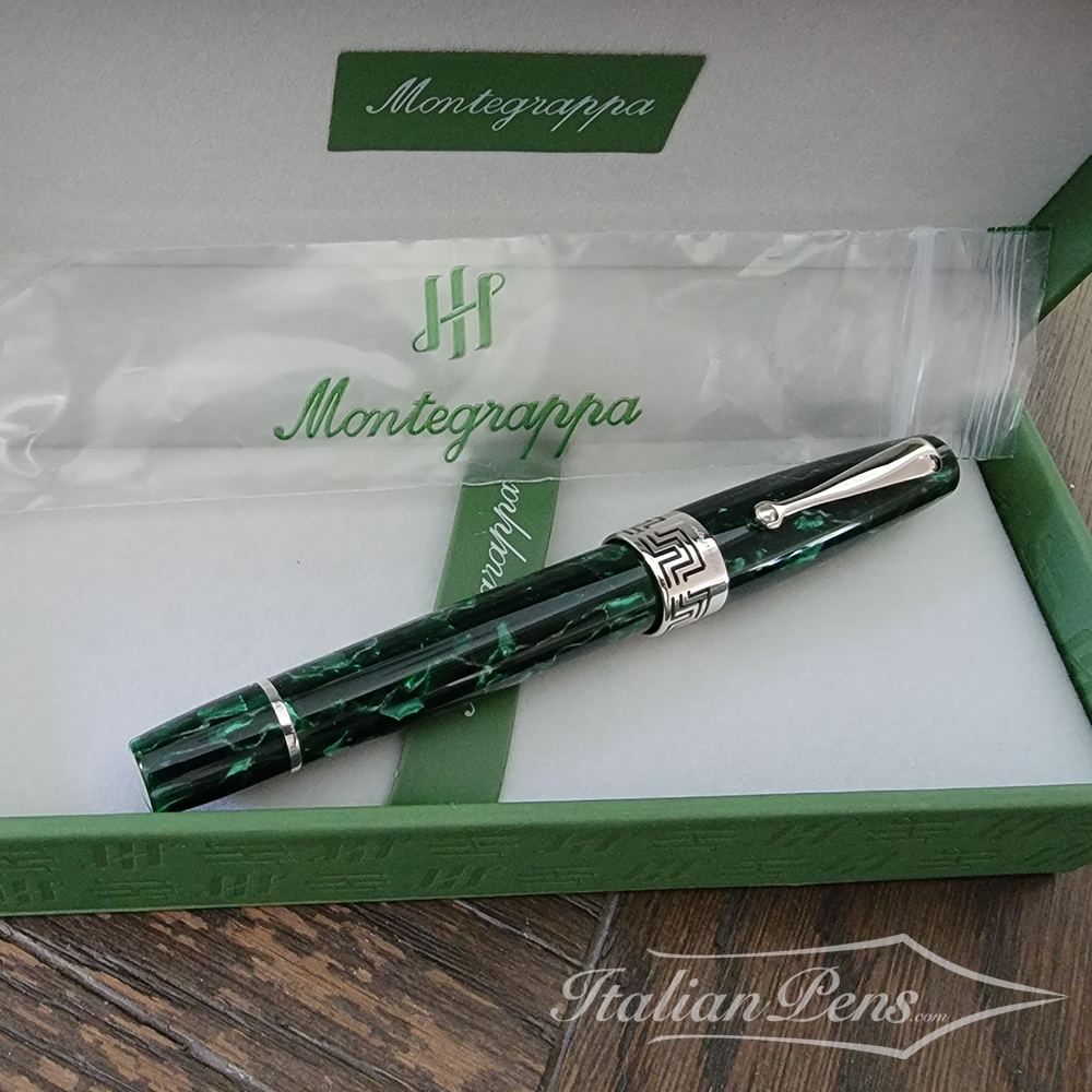Montegrappa Extra Animalia Malachite Celluloid Fountain Pen