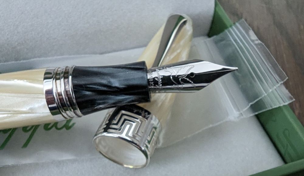 Montegrappa Extra Ivory Dove of Peace Celluloid Fountain Pen