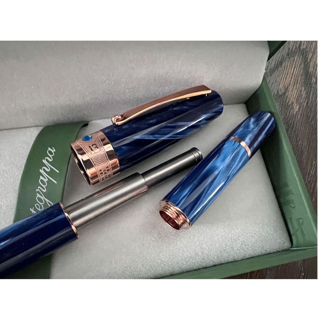 Montegrappa Legacy Extra Grande Celluloid Blue Fountain Pen
