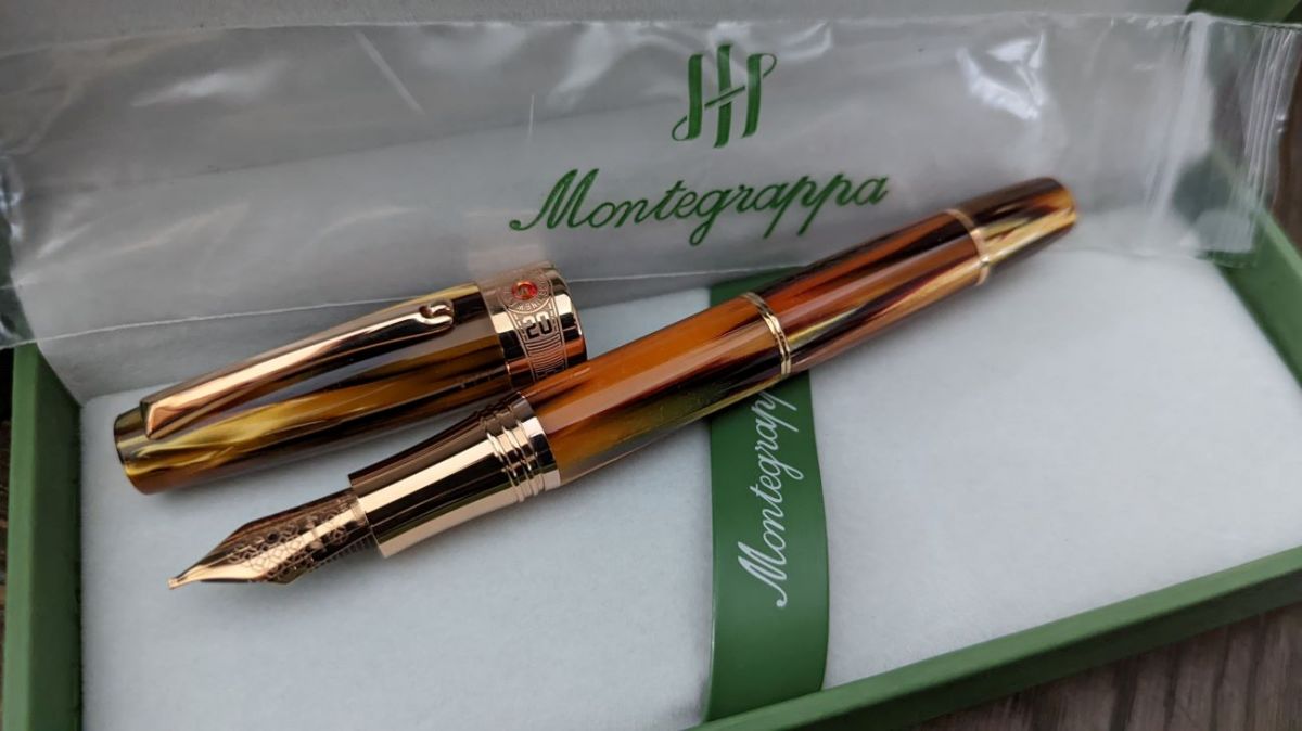 Montegrappa Legacy Extra Grande Celluloid Tortoise Fountain Pen