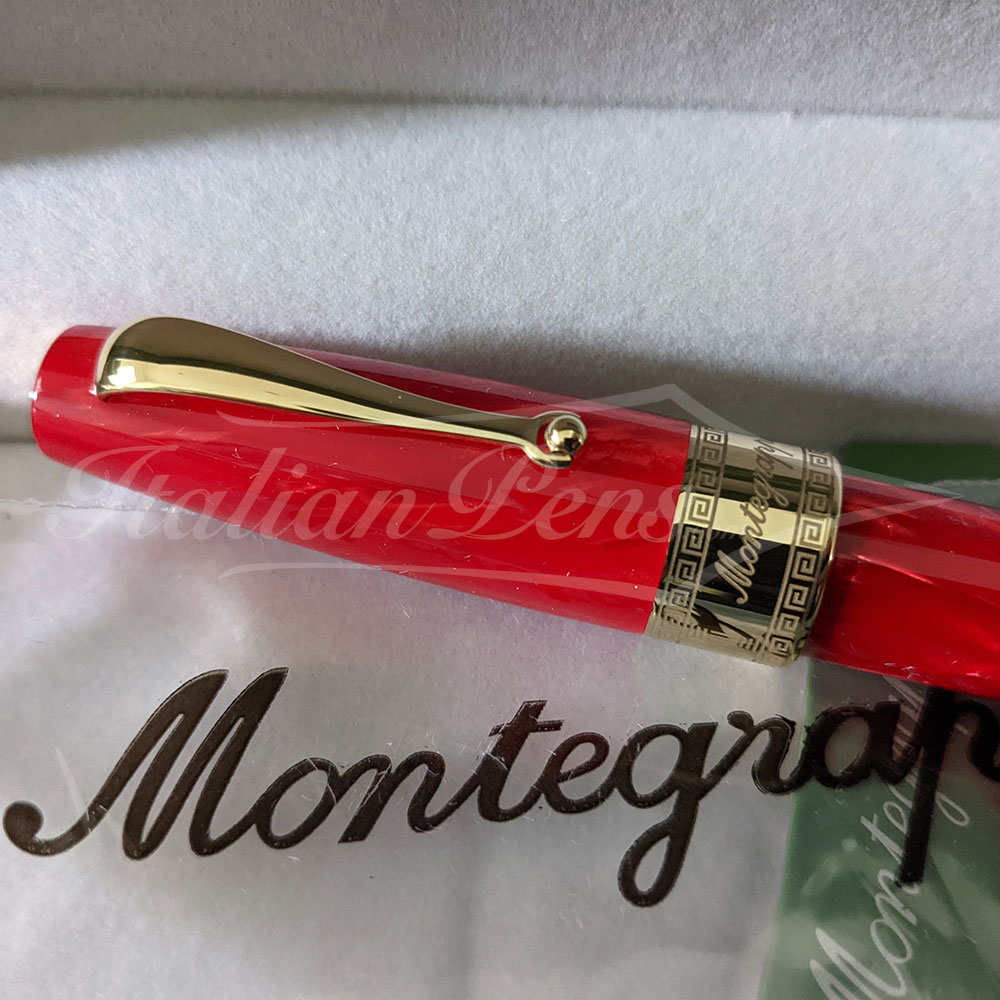 Montegrappa Extra Red Classical Greece Celluloid Fountain Pen