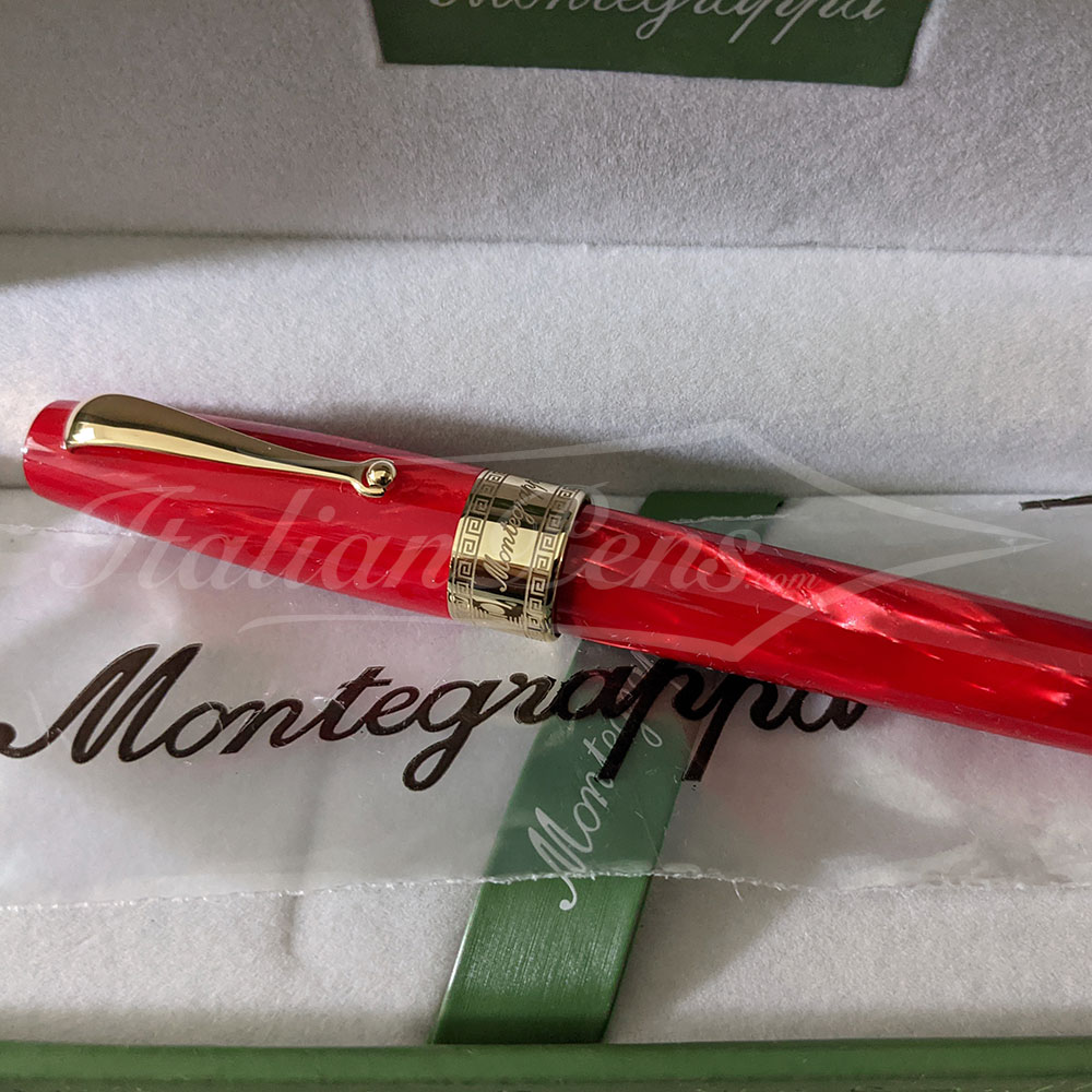 Montegrappa Extra Red Classical Greece Celluloid Fountain Pen