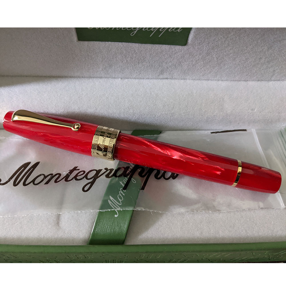 Montegrappa Extra Red Classical Greece Celluloid Fountain Pen