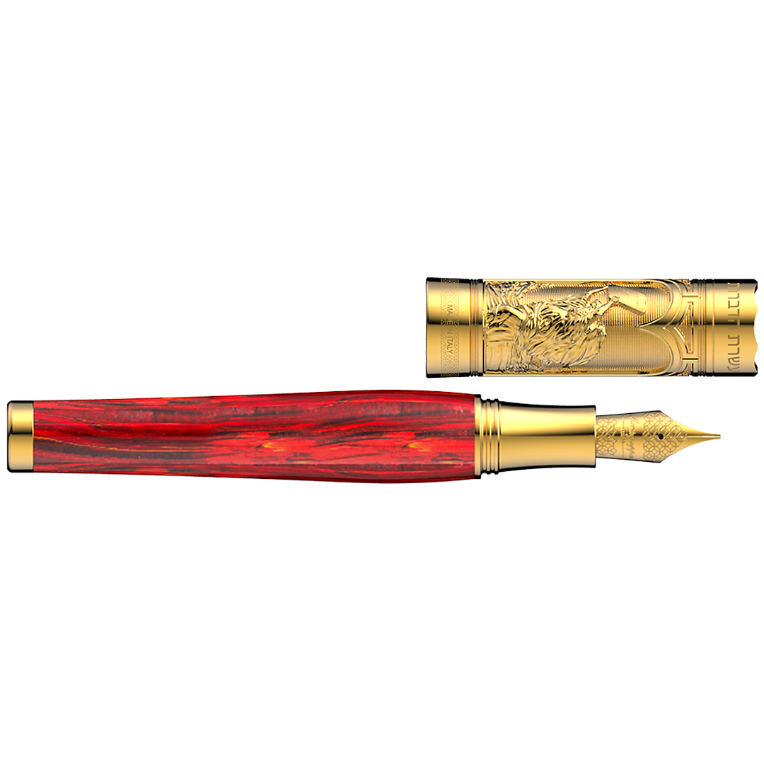 Ten Commandments Red Vermeil Fountain Pen