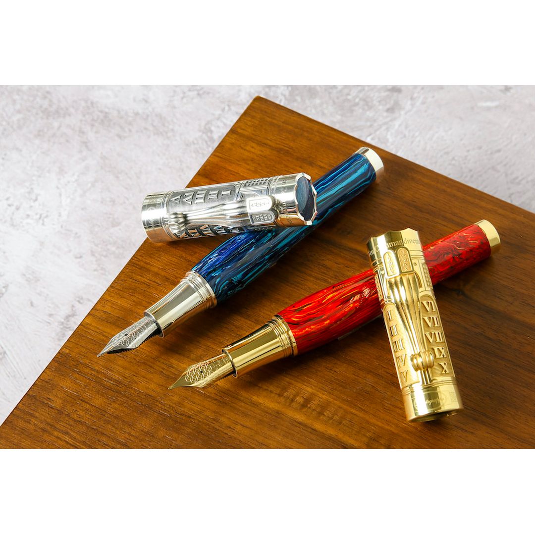 Ten Commandments Red Vermeil Fountain Pen