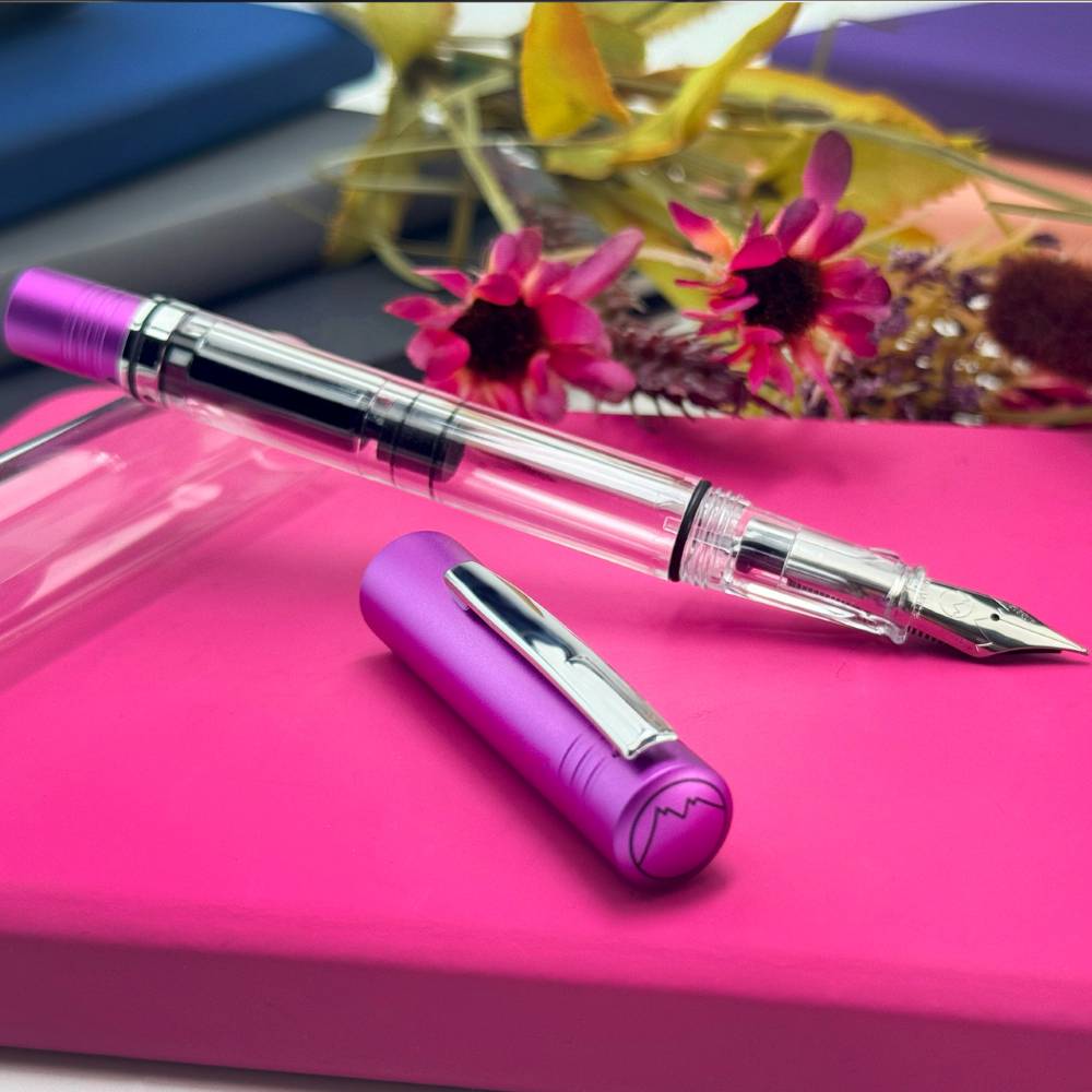 Monteverde MP1 Lock-It Piston Technology Purple Frost Fountain Pen Set