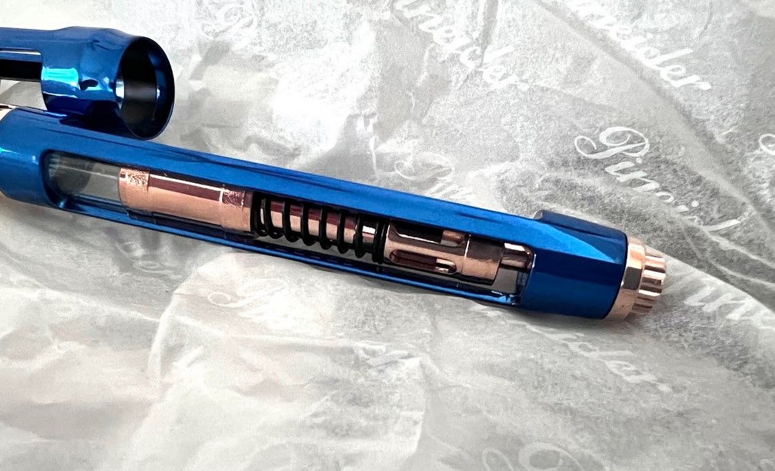 Pineider Arman Blue Trilogy Rose Gold Trim Limited Edition 88 Fountain Pen