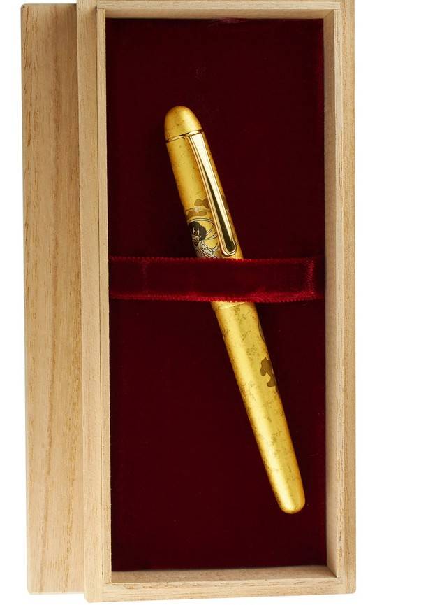 Platinum 3776 Gold Leaf Fujin Raijin (Wind God & Thunder God) Fountain Pen