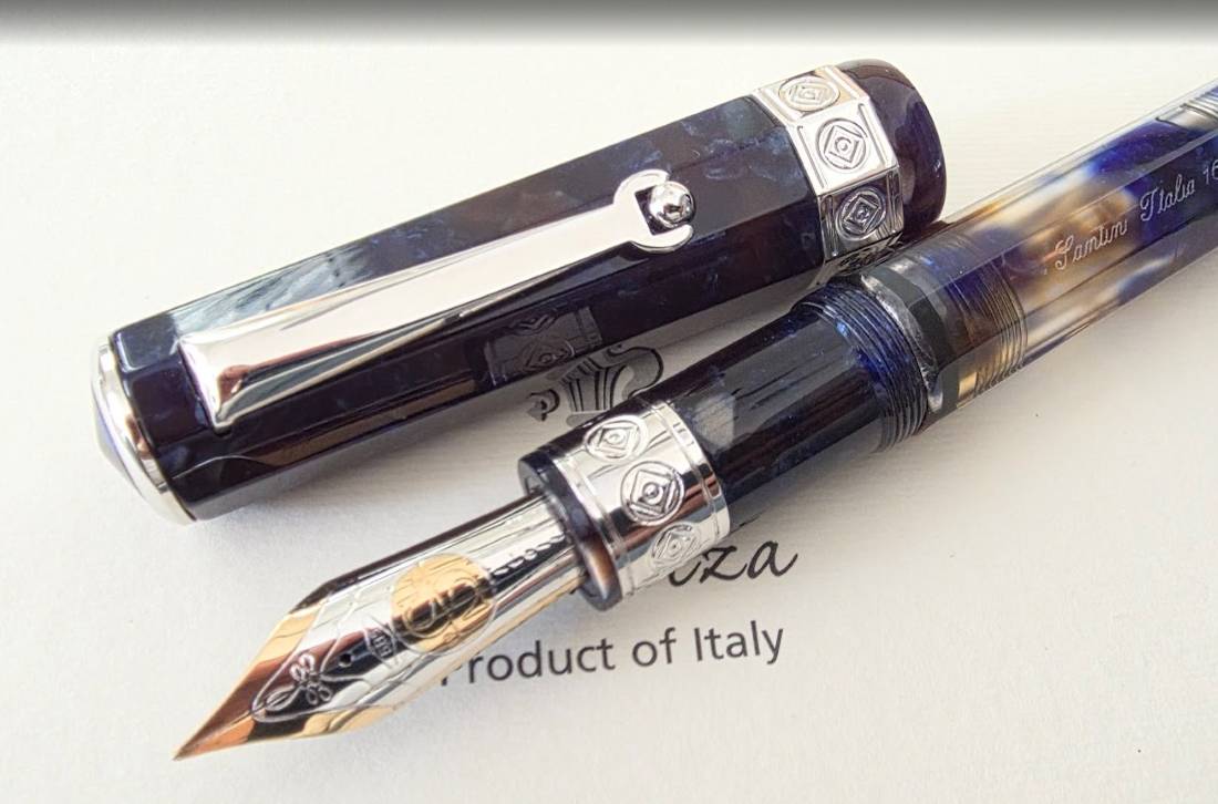 Santini Italia Vacuum ink Indaco Oversized Ltd Edition Fountain Pen
