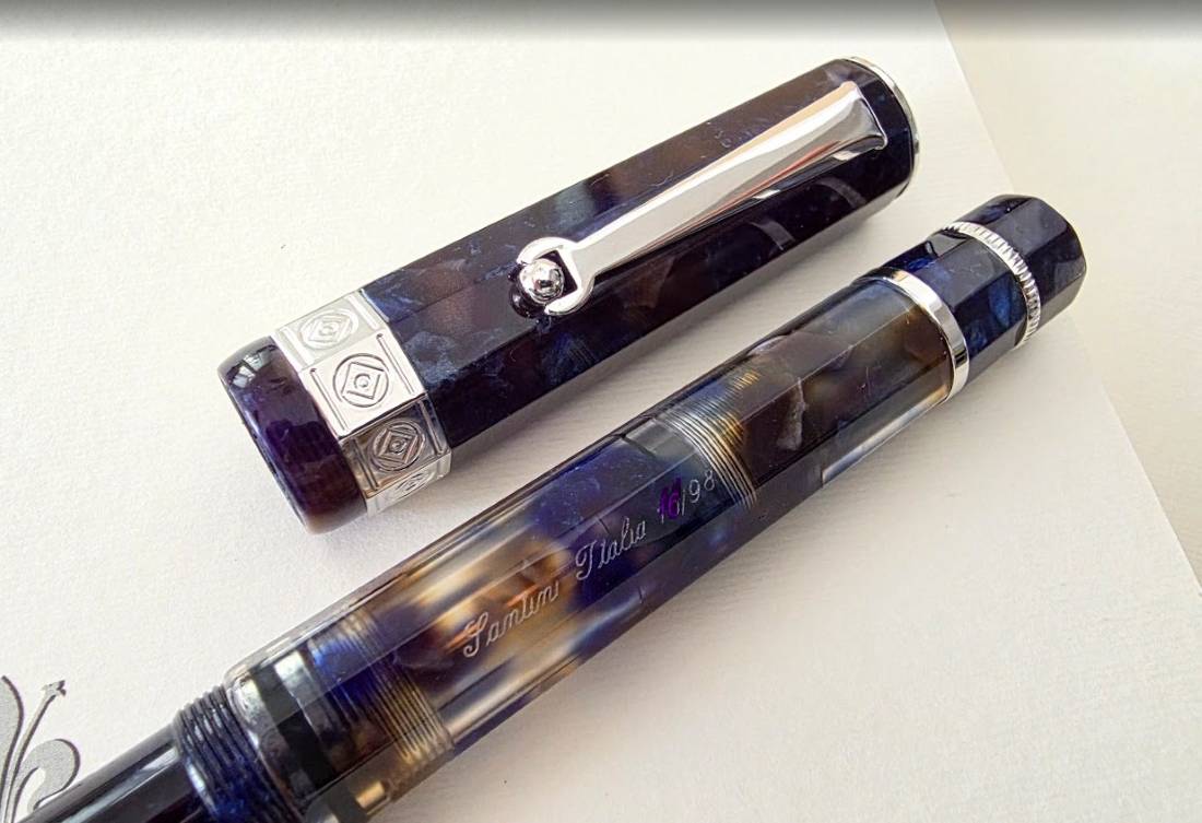 Santini Italia Vacuum ink Indaco Oversized Ltd Edition Fountain Pen