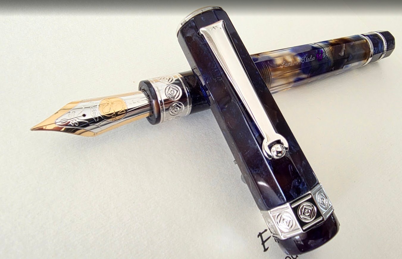 Santini Italia Vacuum ink Indaco Oversized Ltd Edition Fountain Pen