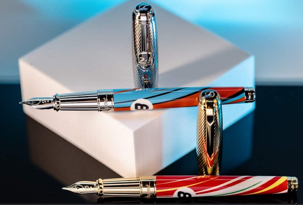 ST Dupont Line D 24 Hours Le Mans’ Orange & Blue Multifunction Fountain ...