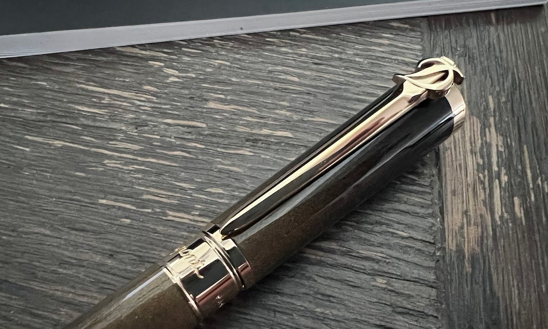 S.T. Dupont Sword Lacquer, Gold Plated, Bronze Fountain Pen # 290101 ...