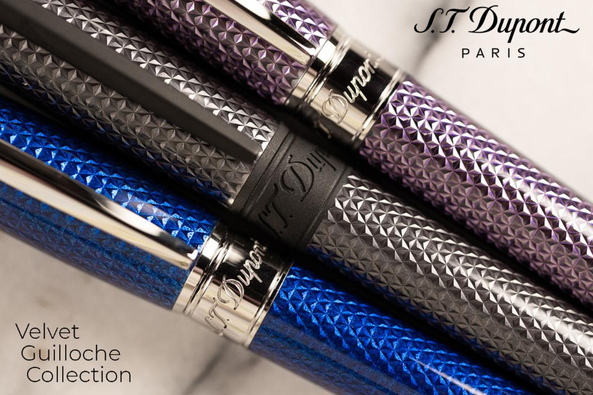S.T. Dupont Velvet Firehead Guilloche Lilac Fountain Pen