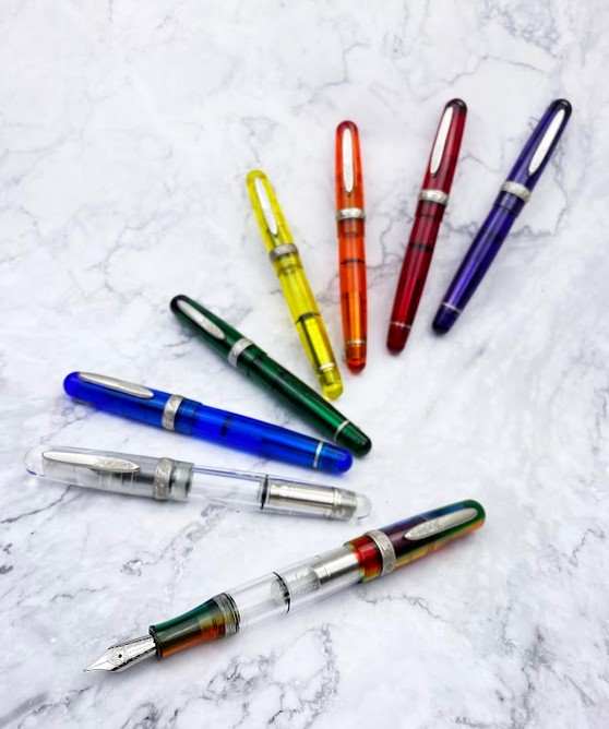 Stipula Clear Yellow Ltd Edition Fountain Pen Steel,Titanium or 14K Nib