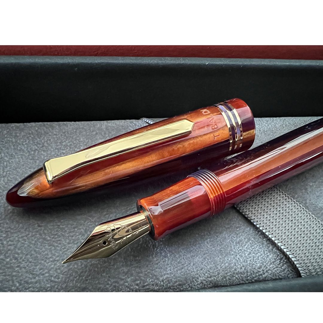 Tibaldi Bononia Seilan Purple 18K Gold Trim Fountain Pen