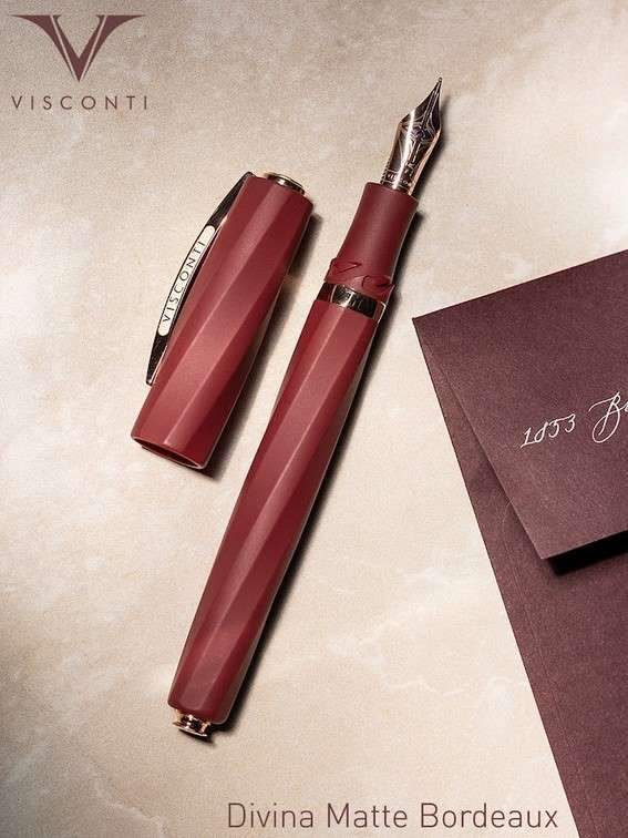 Visconti Divina Matte Bordeaux Fountain Pen SALE