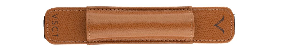 Visconti 1 Pen Leather Case Holder Cognac