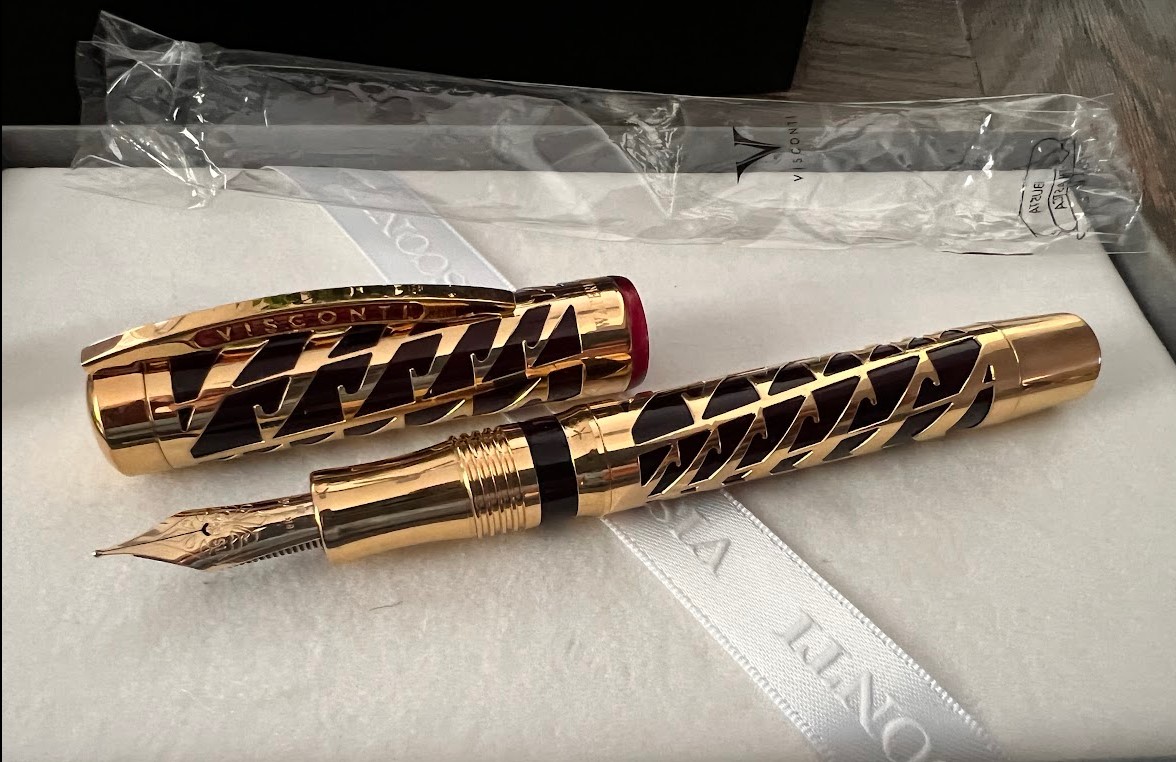 Visconti Watermark Gilded Rose Limited Edition Fountain Pen SALE