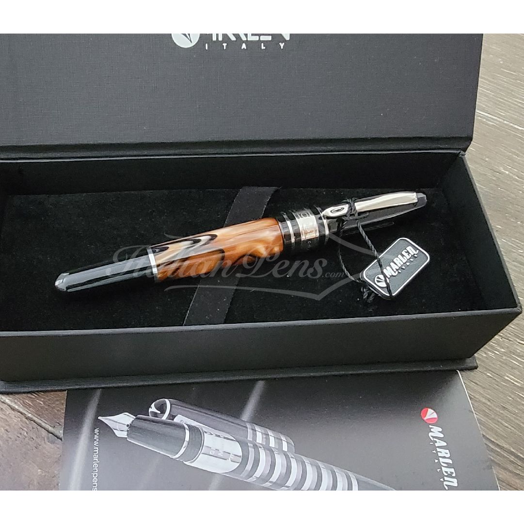Marlen Class Brown Marble Fountain Pen