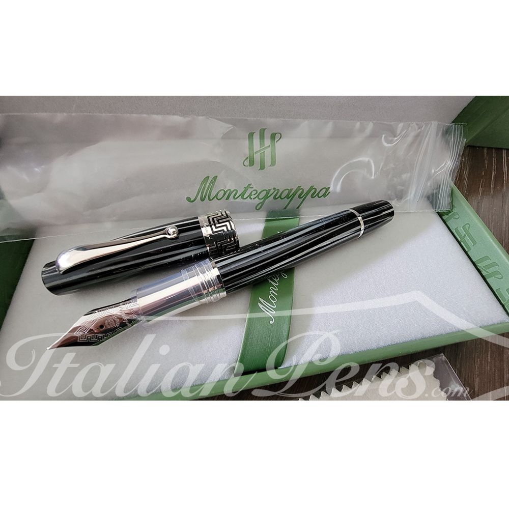 Montegrappa Extra 1930 Vertical Zebra Celluloid Fountain Pen