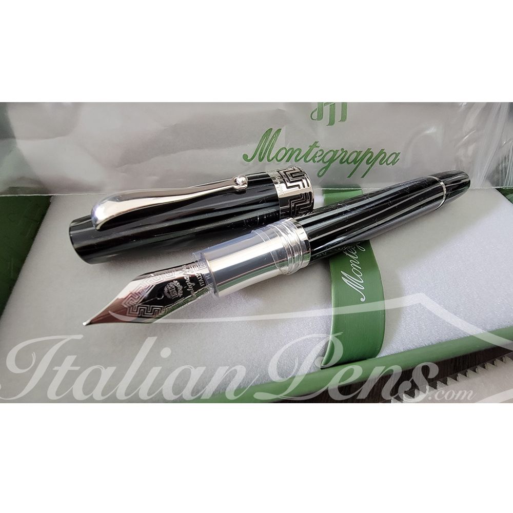 Montegrappa Extra 1930 Vertical Zebra Celluloid Fountain Pen