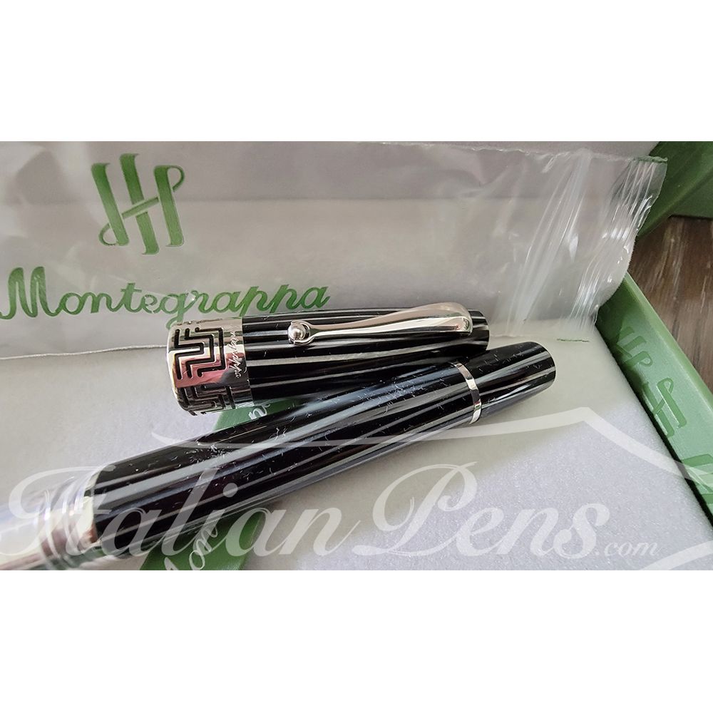 Montegrappa Extra 1930 Vertical Zebra Celluloid Fountain Pen